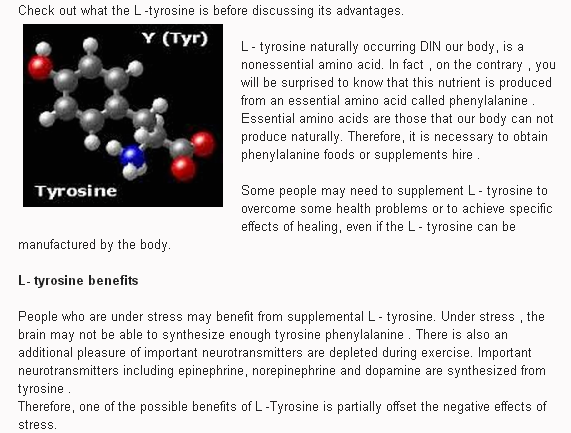 Tyr amino acid - Benefits and Precautions.The Bodybuilder
