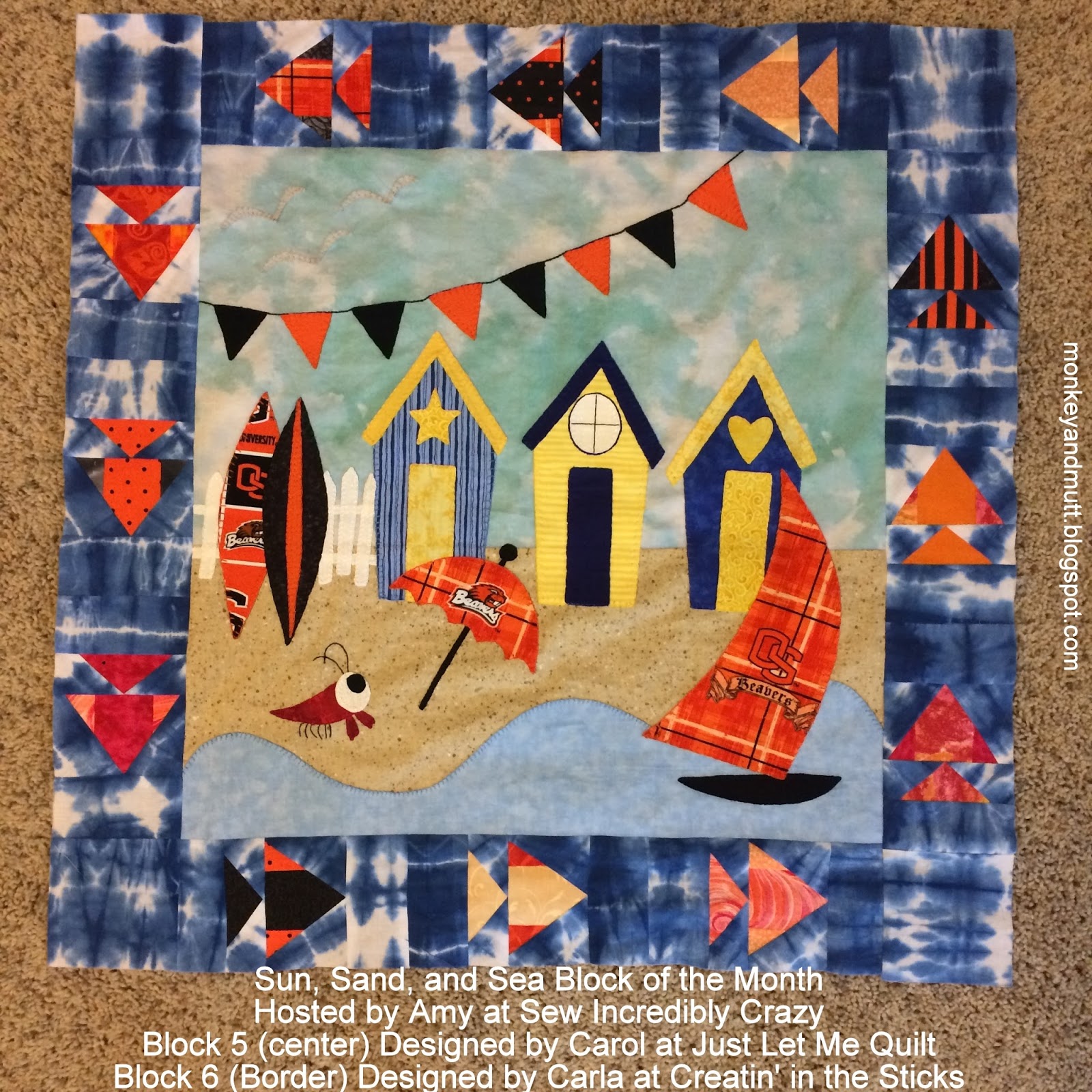 Hand Stitched Treasure: Sun, Sand, and Sea BOM Blocks 5 & 6