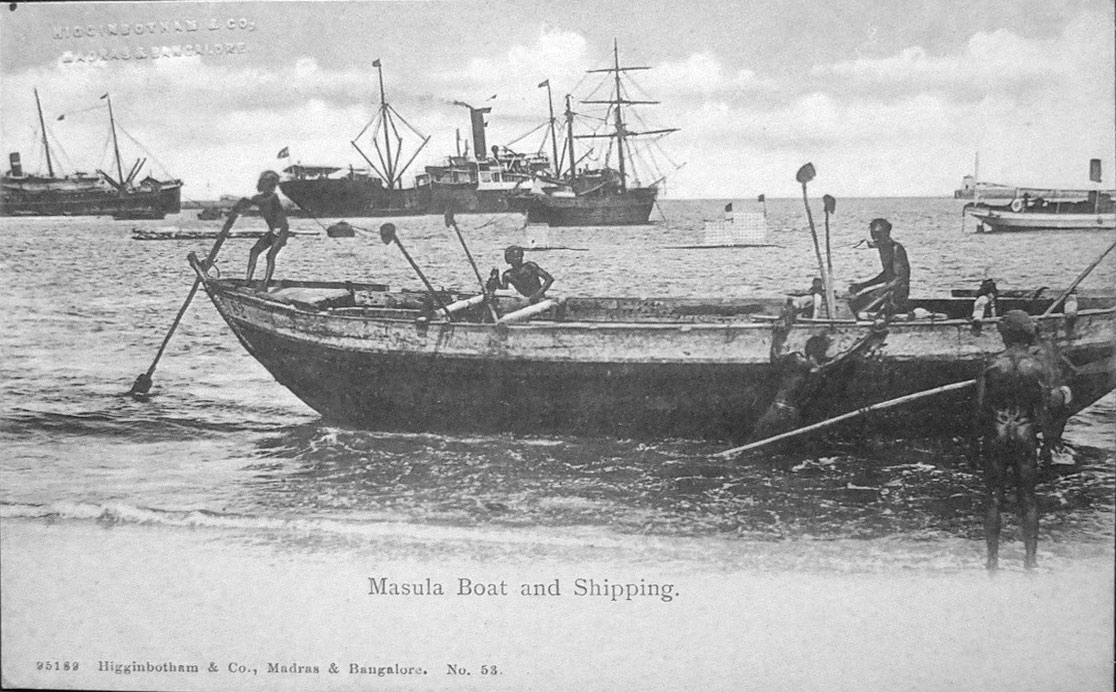 Masula Boats and Shipping - Madras (Chennai) Harbour - Old Indian Photos