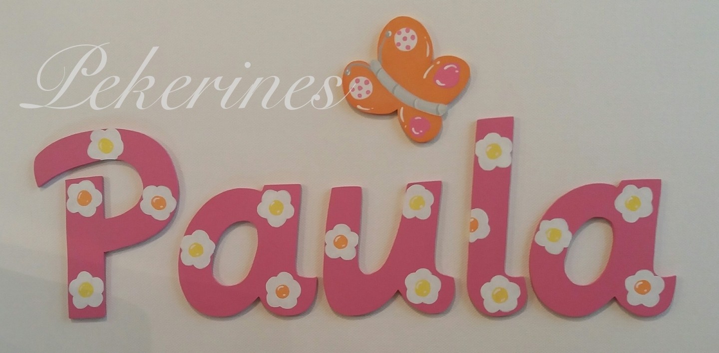 Decoración Infantil Pekerines: LETRAS PARA PAULA Y SURYA