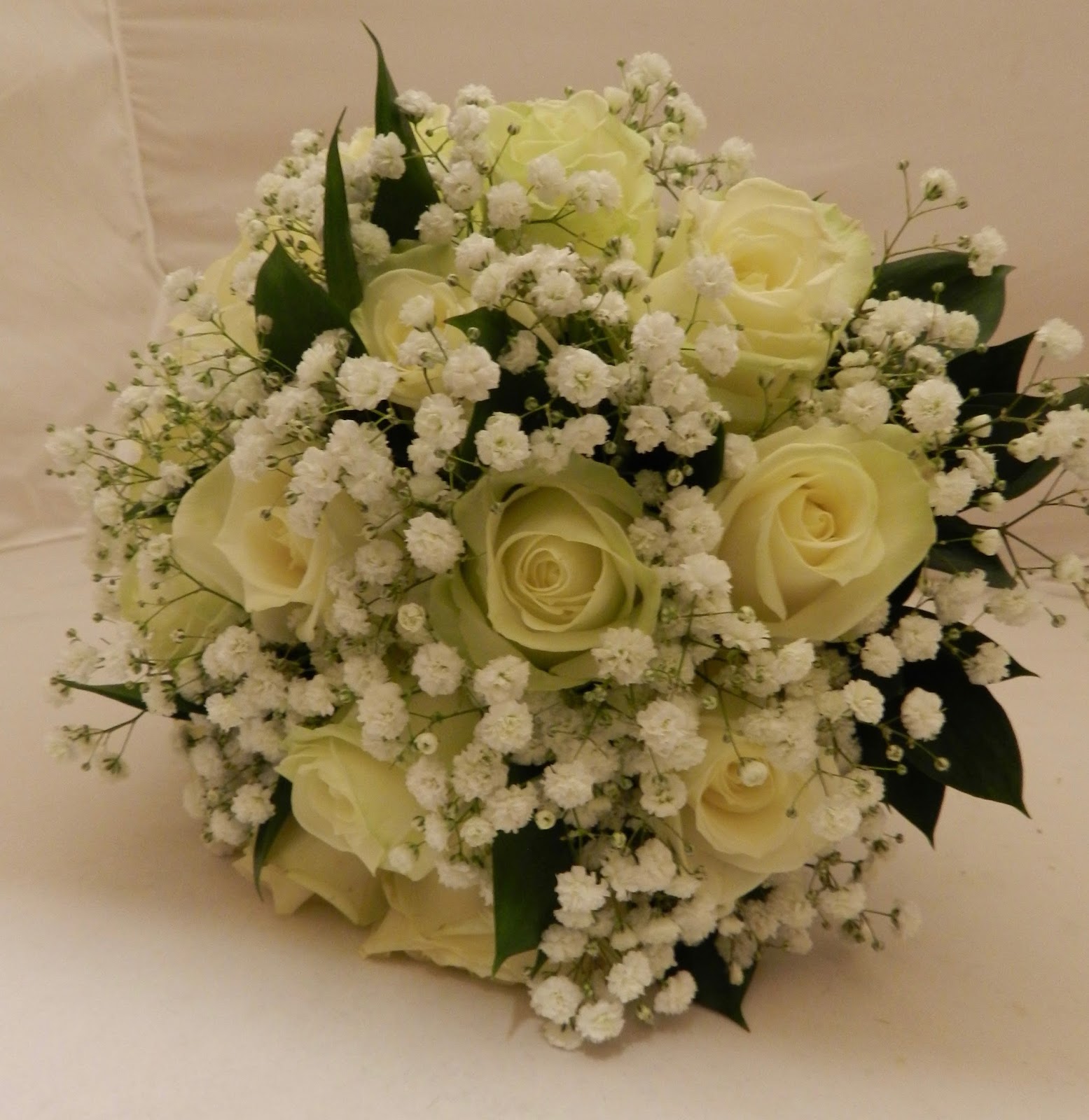 Ivory roses and gyp wedding flowers - WEDDING FLOWERS