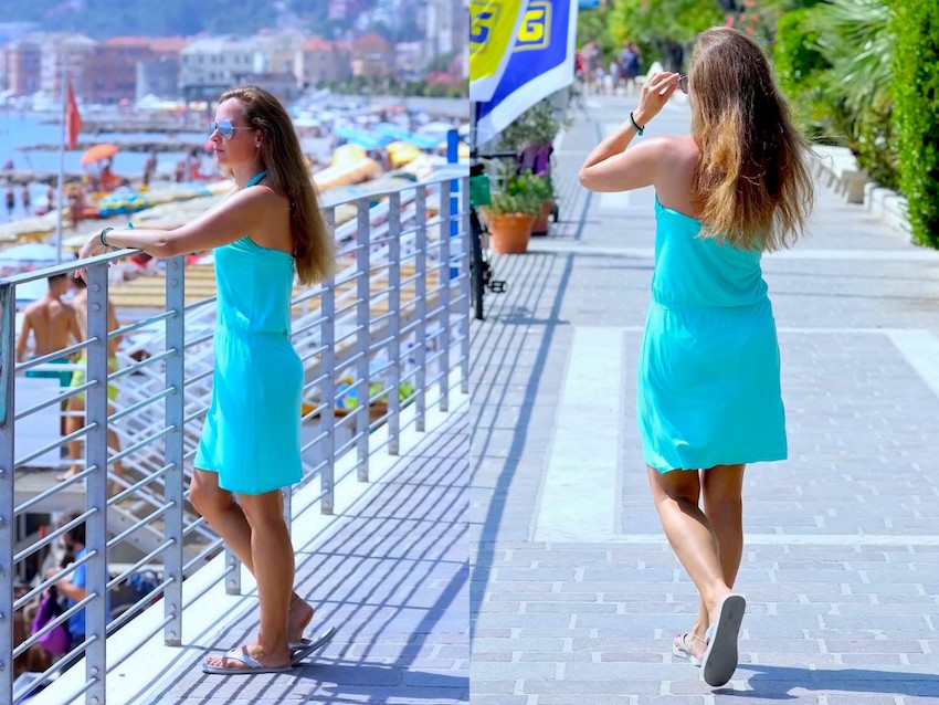 Badestrand Laigueglia an der ligurischen Küste von Italien + LISCA ...