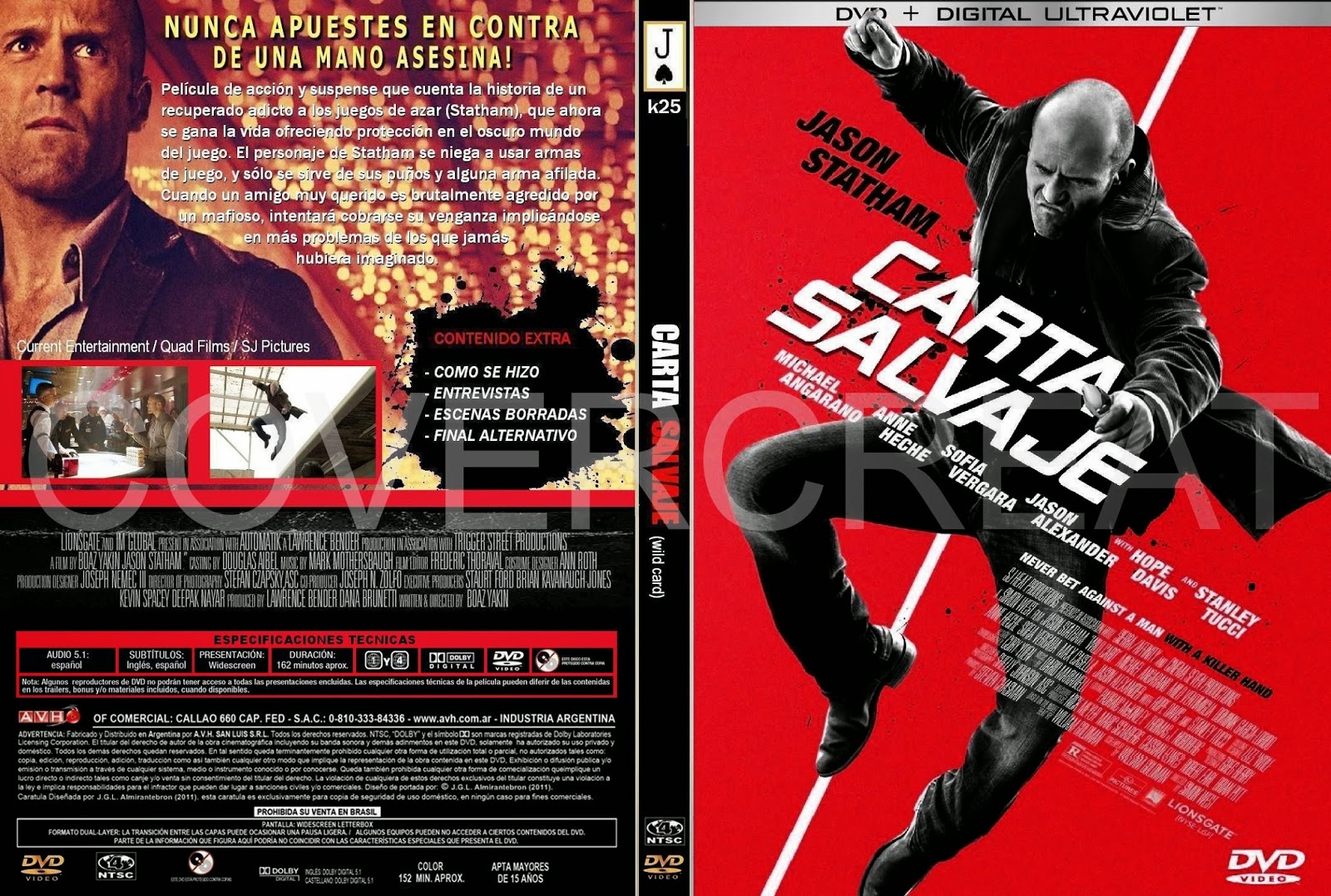 COVERCARATULAS DE DVD - CD COVERCREATORS: WILD CARD DVD COVER CD 2014 ...