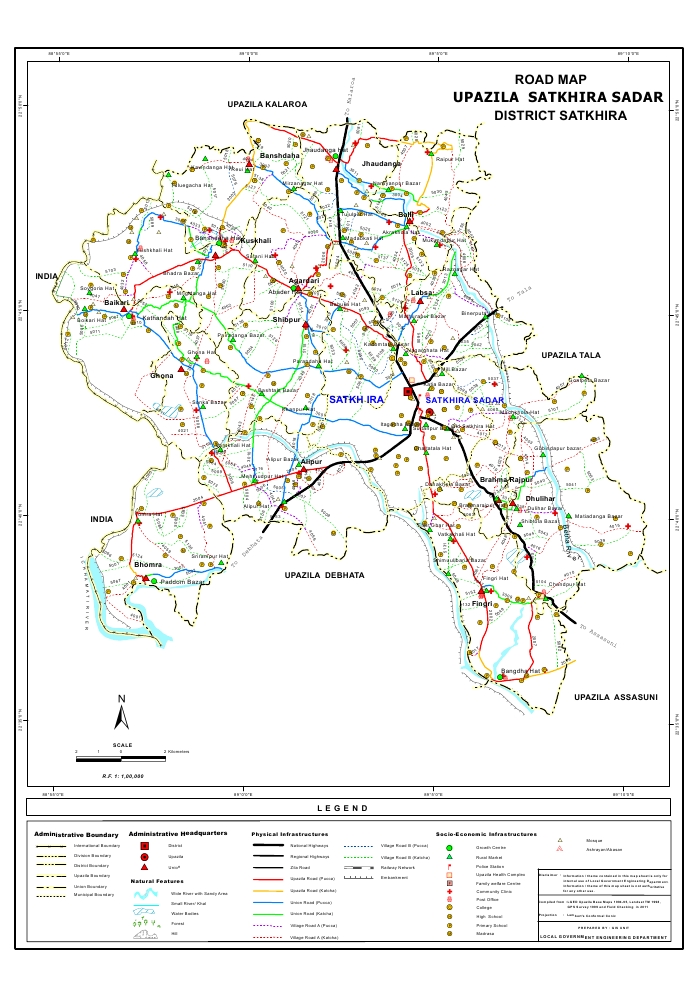 Mouza & Land Use Maps of Satkhira Sadar Upazila, Satkhira, Bangladesh ...