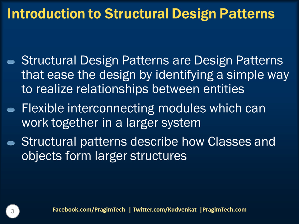 Sql Server Net And C Video Tutorial Structural Design Patterns Introduction Slides
