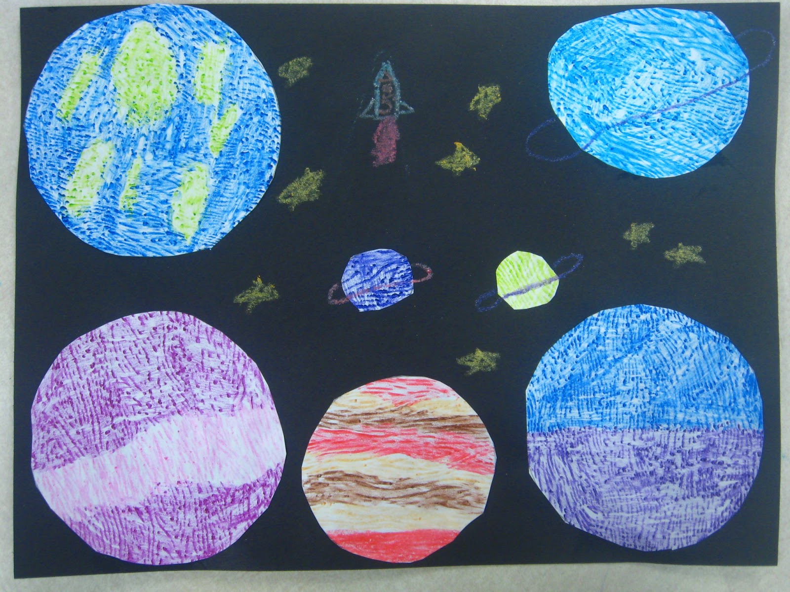 Miss Young's Art Room: 1st Grade Texture Planets