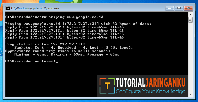 Penjelasan Lengkap Tentang Hasil Ping Pada Command Prompt - Tutorial ...