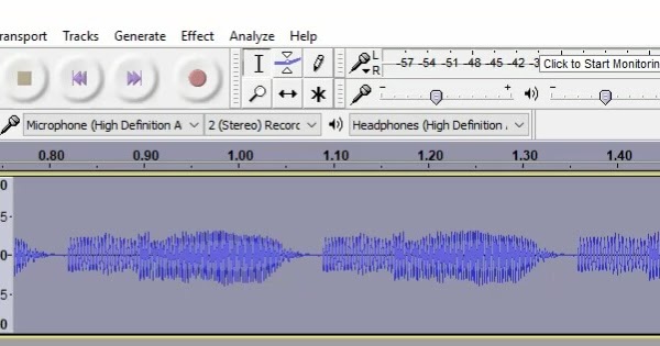 How to loop the partial audio clip in Audacity