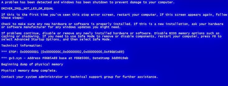 Berbagai Macam Blue Screen Dan Cara Mengatasinya - ANON FRIEND'S