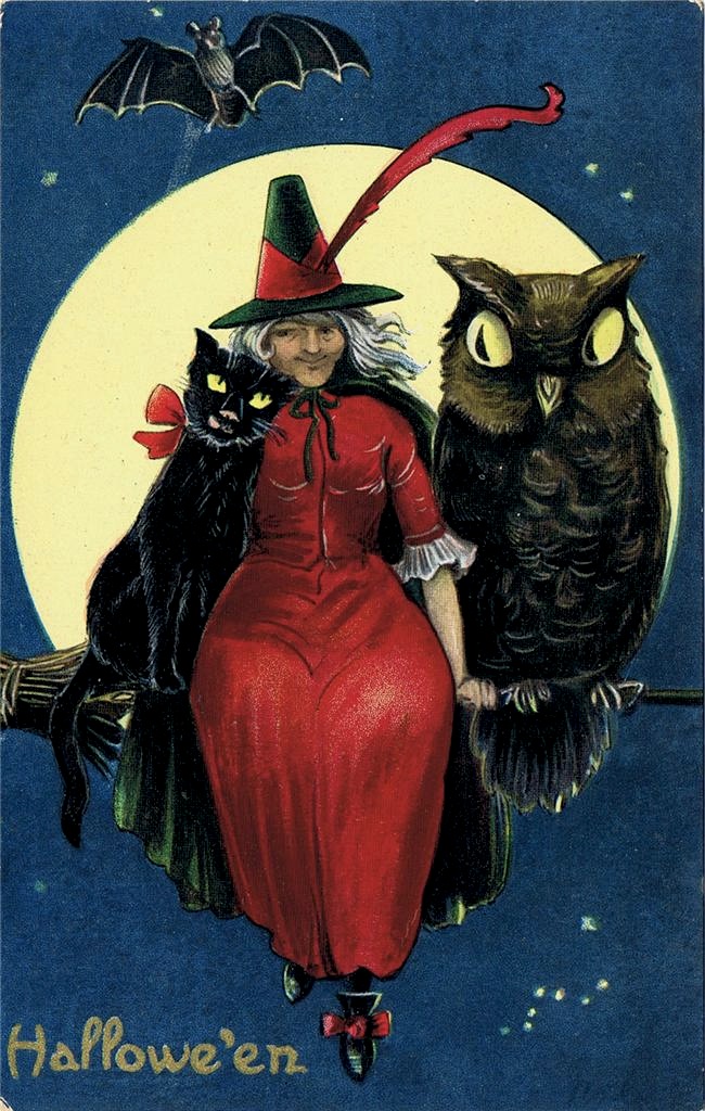 More Things Than Are Dreamt Of: 20 SPOOKY VINTAGE HALLOWEEN POSTCARDS ...