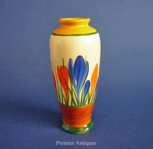 Premier Antiques: Clarice Cliff 'Crocus' Shape 186 Vase