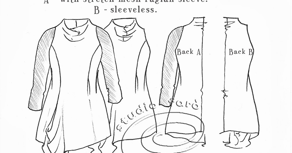 well-suited: Pattern Puzzle - Cowl Tee with Drape