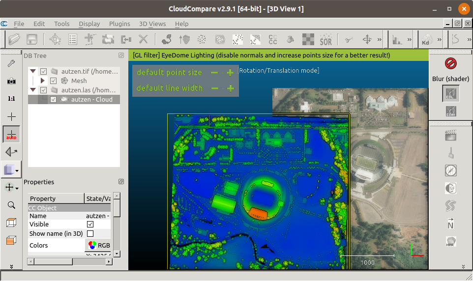 dominoc925: Perform a 2D geo-registration of a LiDAR LAS file to a ...