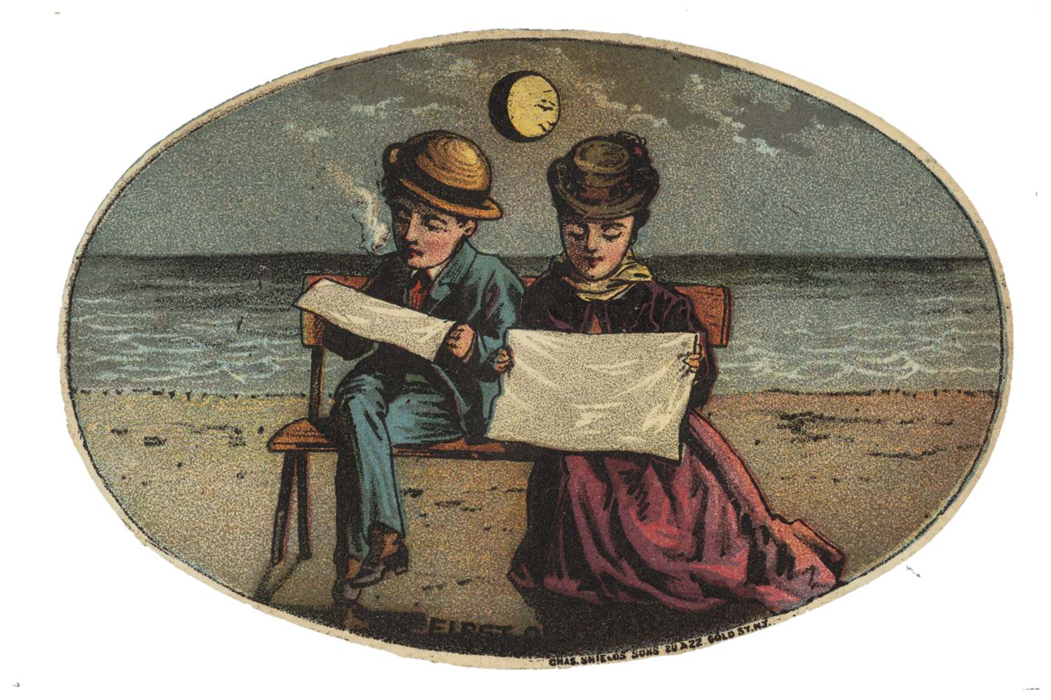 Sweetly Scrapped: Reading By Moonlight, *Free* Vintage Image