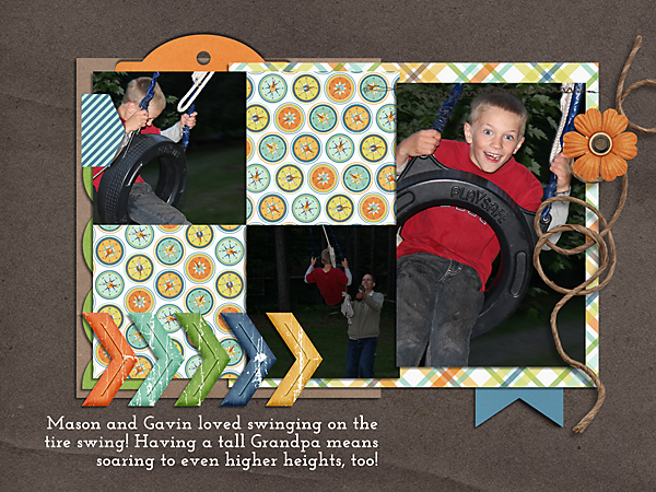 A Quick 5x7 Album with 12x12 Templates / Scrapping with Liz