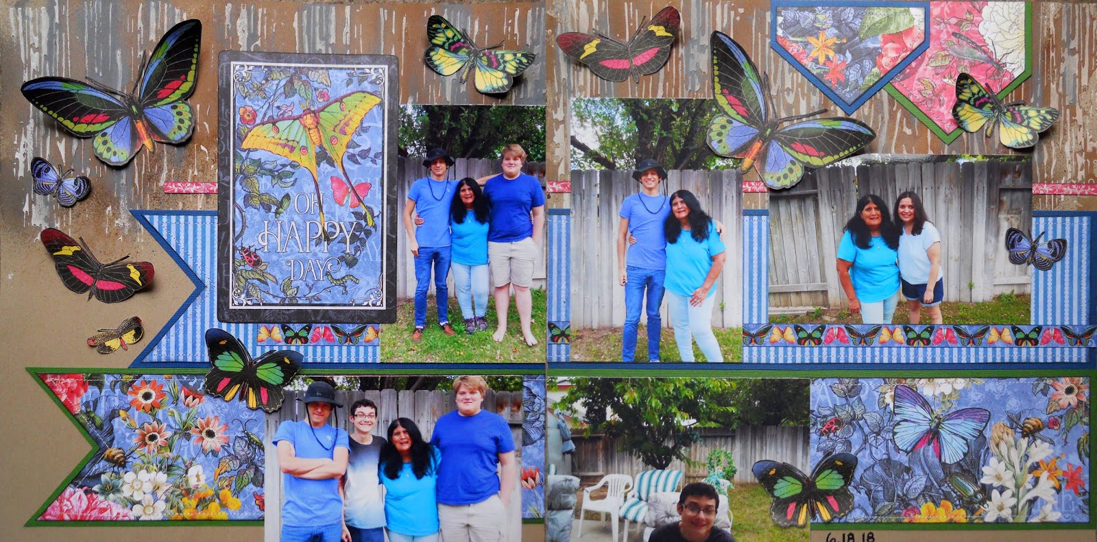 FotoBella: Graphic 45 (Flutter) 2 Page Layout