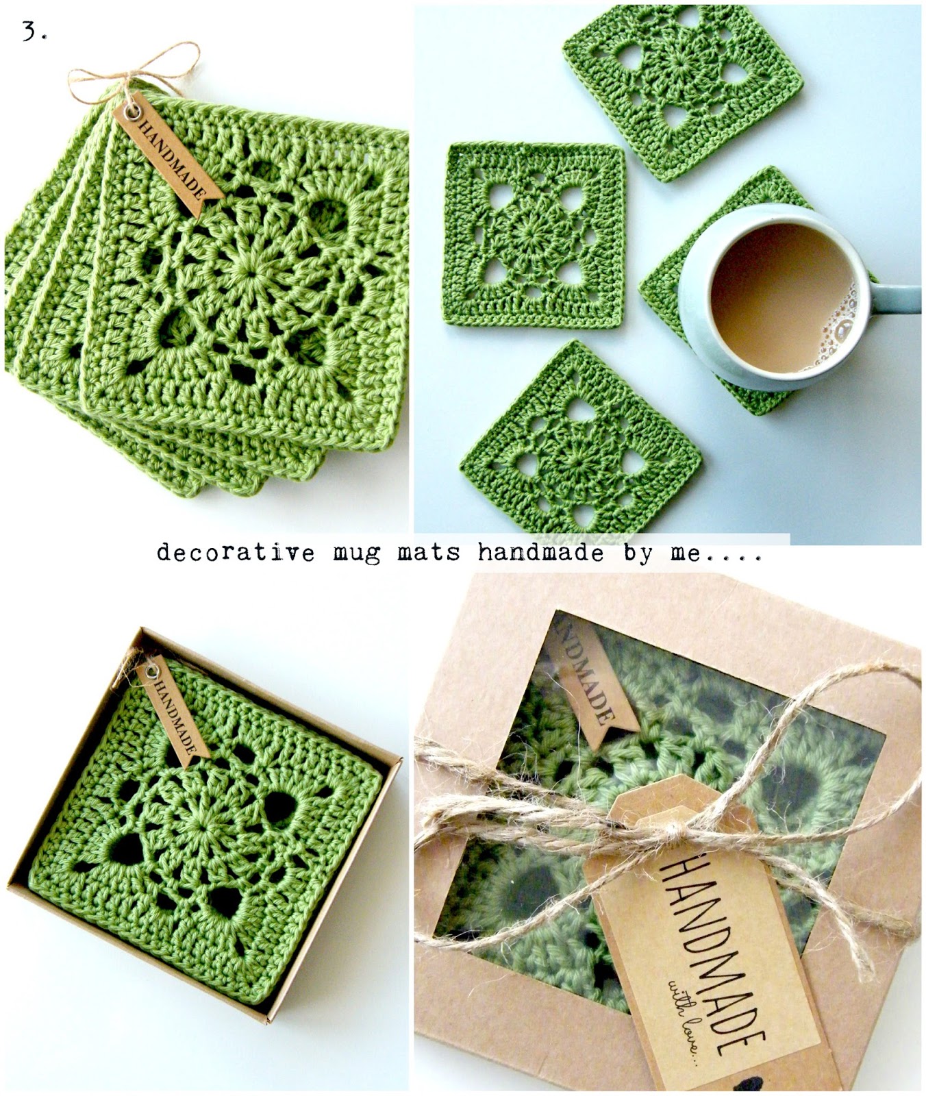 Annie's Place: For Sale - Handmade Decorative Mug Mats