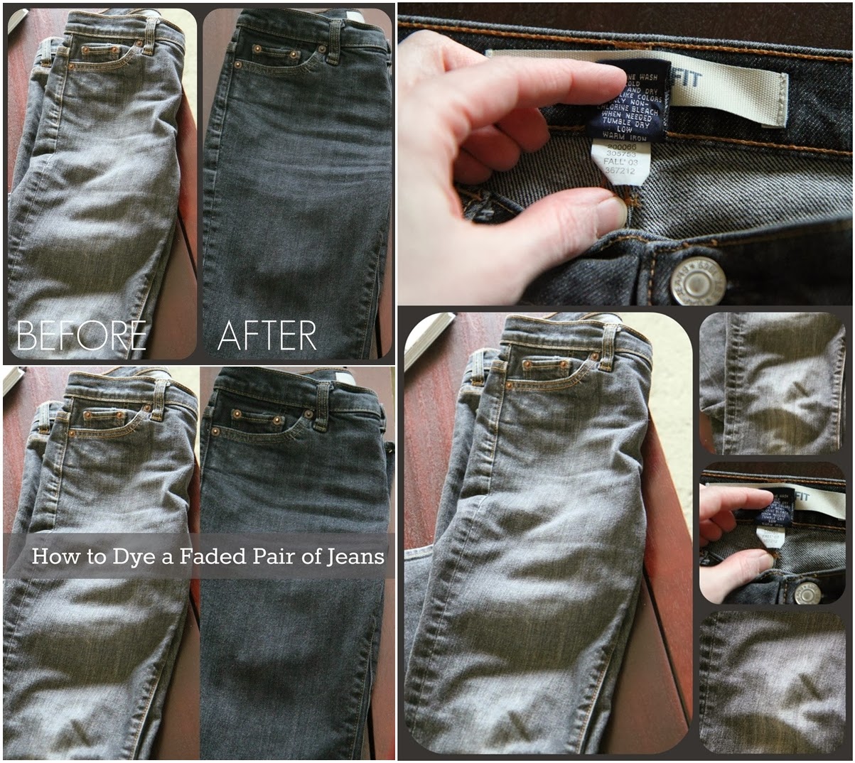 How To Dye A Faded Pair of Jeans - DIY Craft Projects