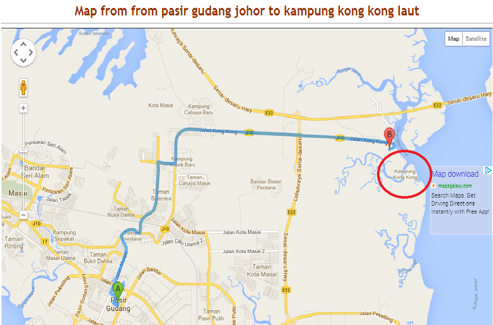 Village in Pasir Gudang: May 2014