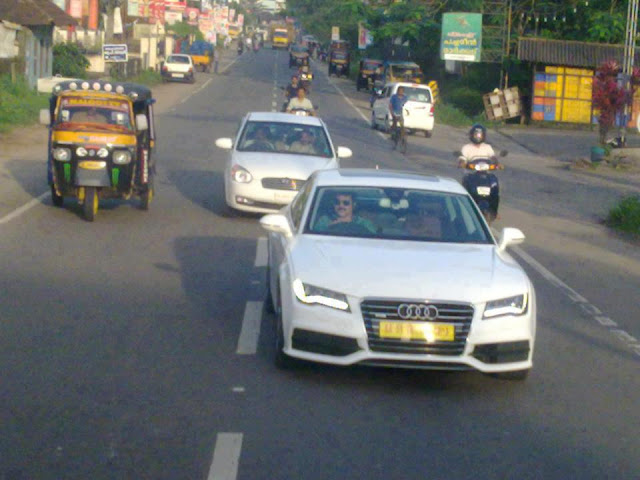 Mammootty Driving His Latest Audi A7 ~ Celebrity Cars - India