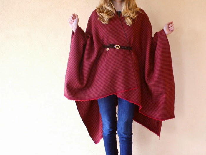DIY NO SEW WOOL CAPE - Francine's Place Blog