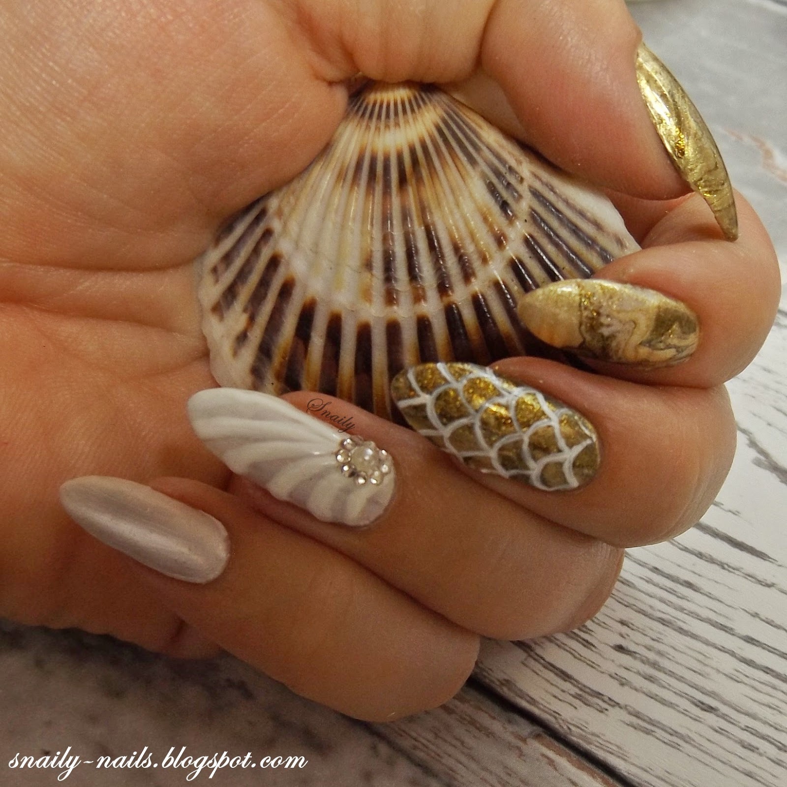 Mermaid & Shell nails | snaily