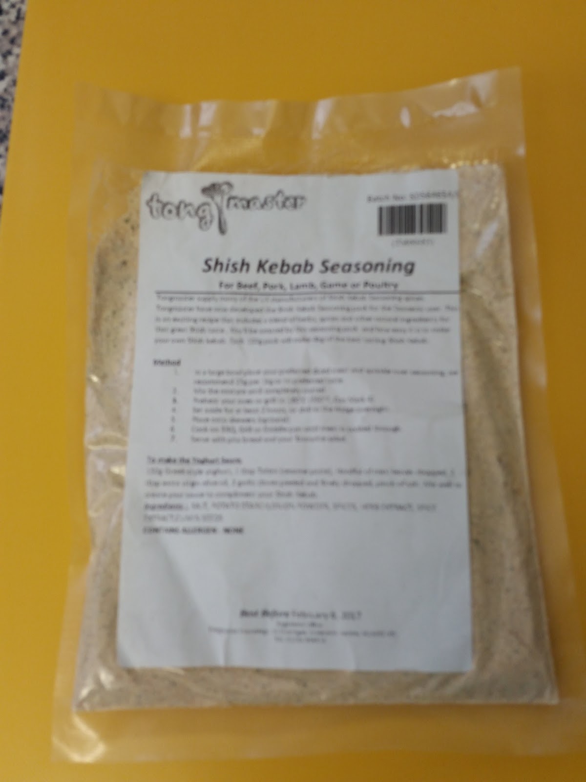 A Keen Cook: Tongmaster Seasonings: Shish Kebab Seasoning Spice Review