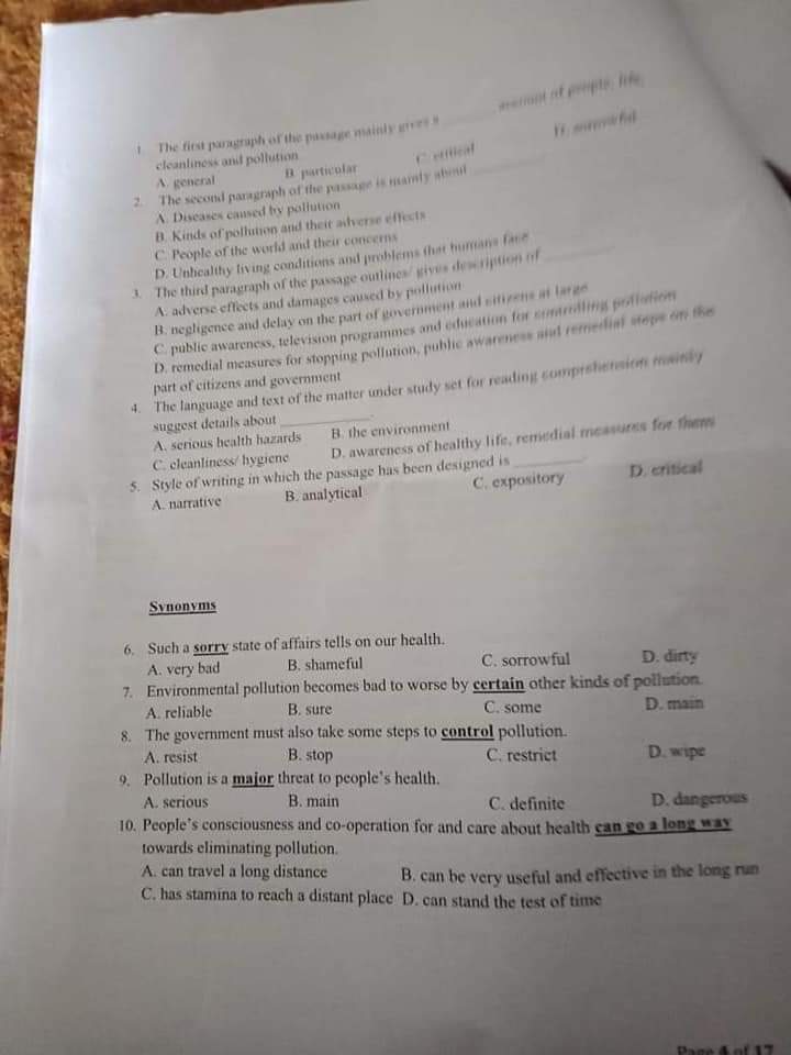 KNOWLEDGE FOR ALL: FPSC MCQs QUESTION PAPER FOR SECONDARY SCHOOL ...