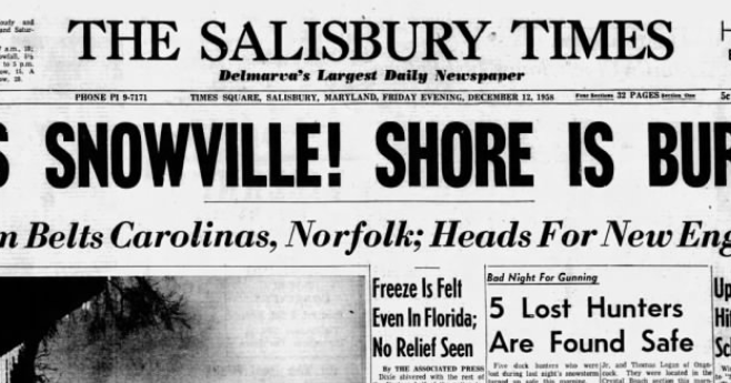 The Pocomoke Public Eye: Oh! That December Of 1958.