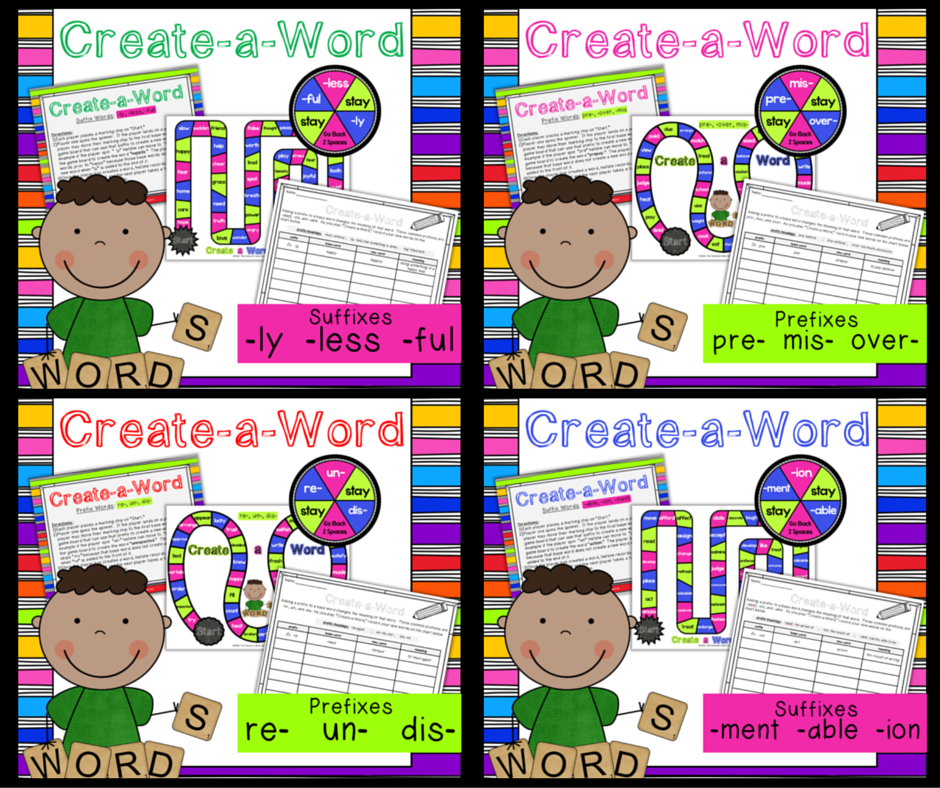 The Classroom Game Nook: 8 games to practice prefixes and suffixes
