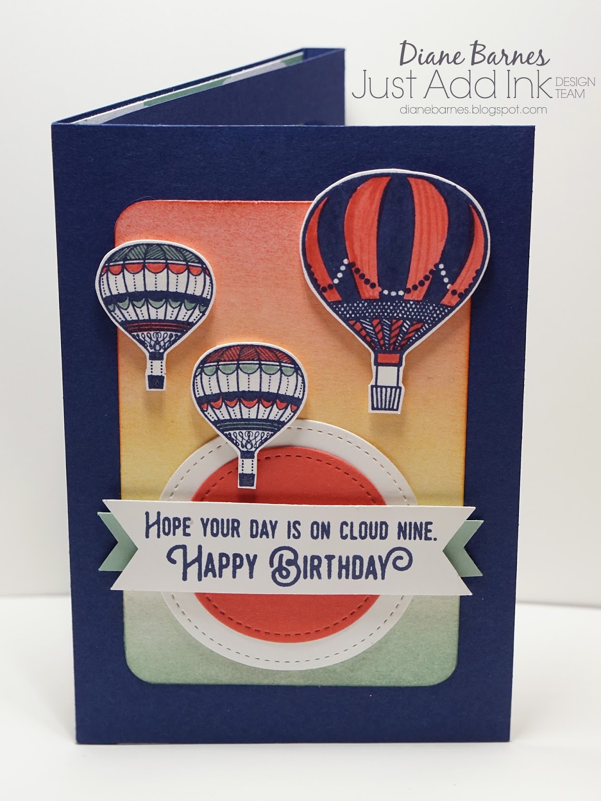 colour me happy: JAI 356 just choose two - balloon shadow box card