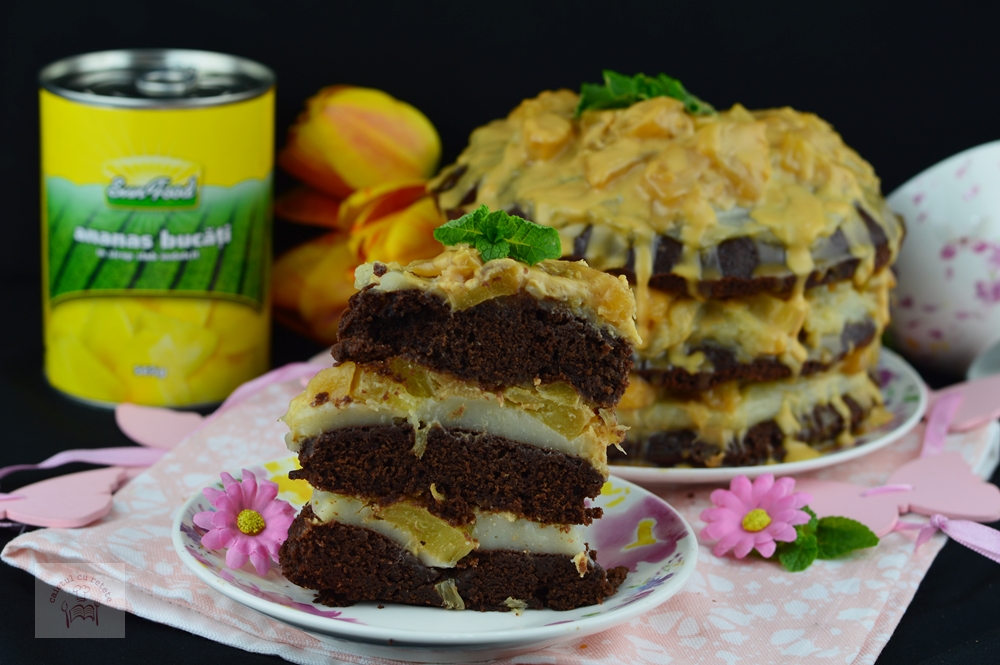 Tort de post, cu ananas - CAIETUL CU RETETE