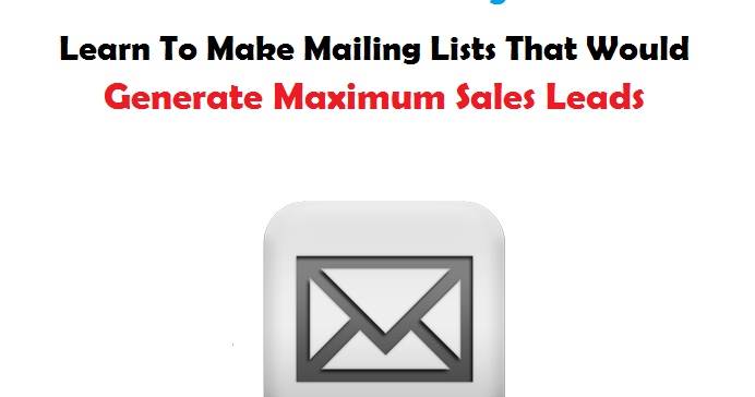 Direct Marketing: How To Make Mailing Lists That Would Generate Maximum ...