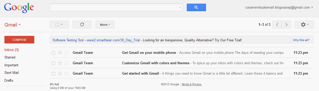Cara Membuat Email di Gmail - Label Tutorial Blog | Panduan Blogger lengkap