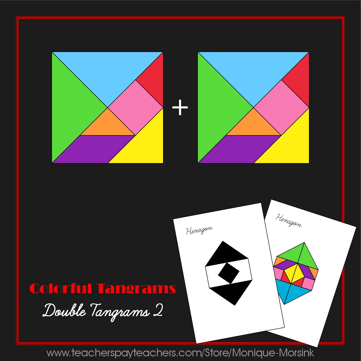 Colorful Tangrams: Valentine's Day - Heart Tangram Patterns