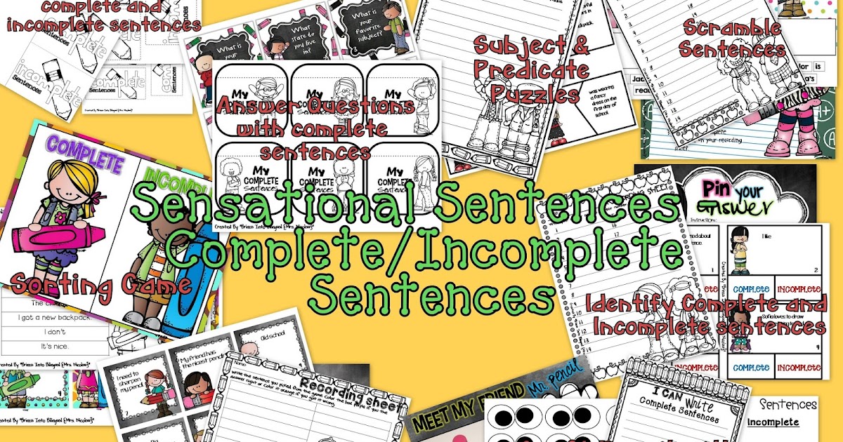 Brinca Into Bilingual (Mrs. Nicolau): New Unit - Complete Sentences ...