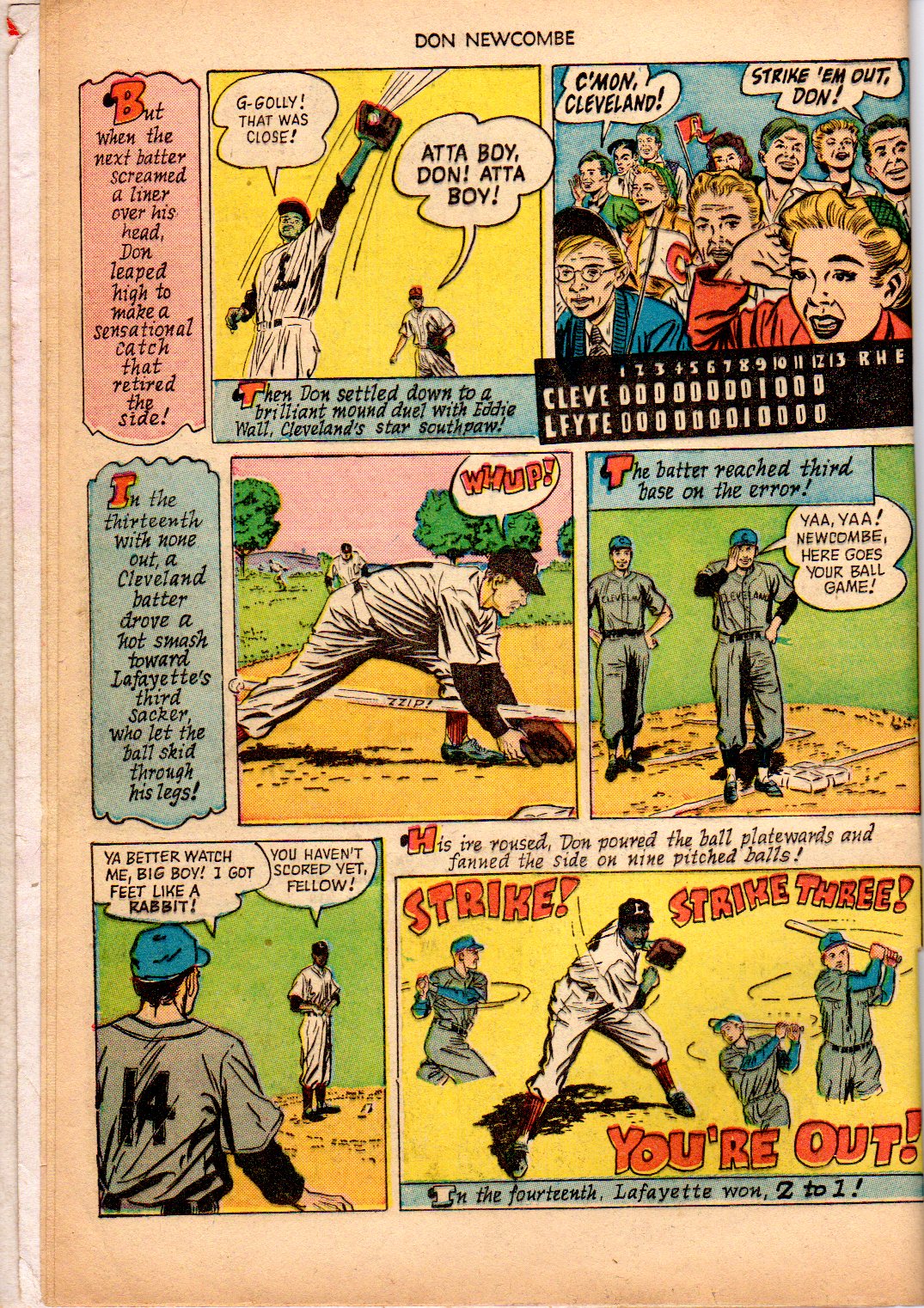 Dodgers Blue Heaven: Scans of my 1950 Don Newcombe Comic Book