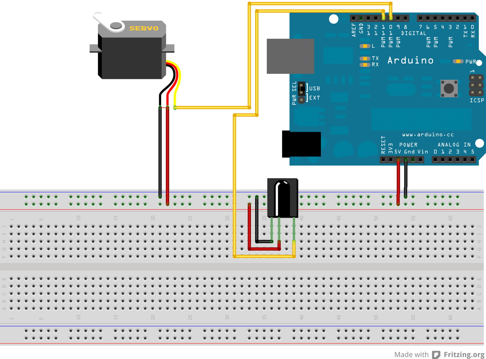 Learning With Arduino: First Project- Servo and IR Receiver