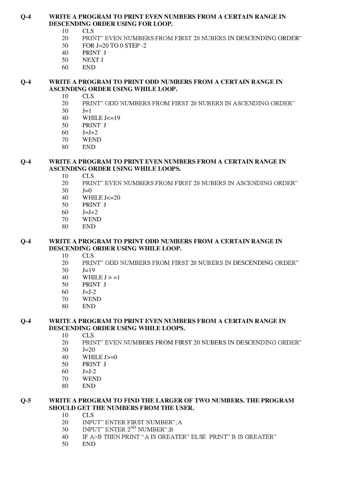 LIST OF COMPLETE PRACTICAL OF COMPUTER SCIENCE 10TH CLASS FOR 2019 ...