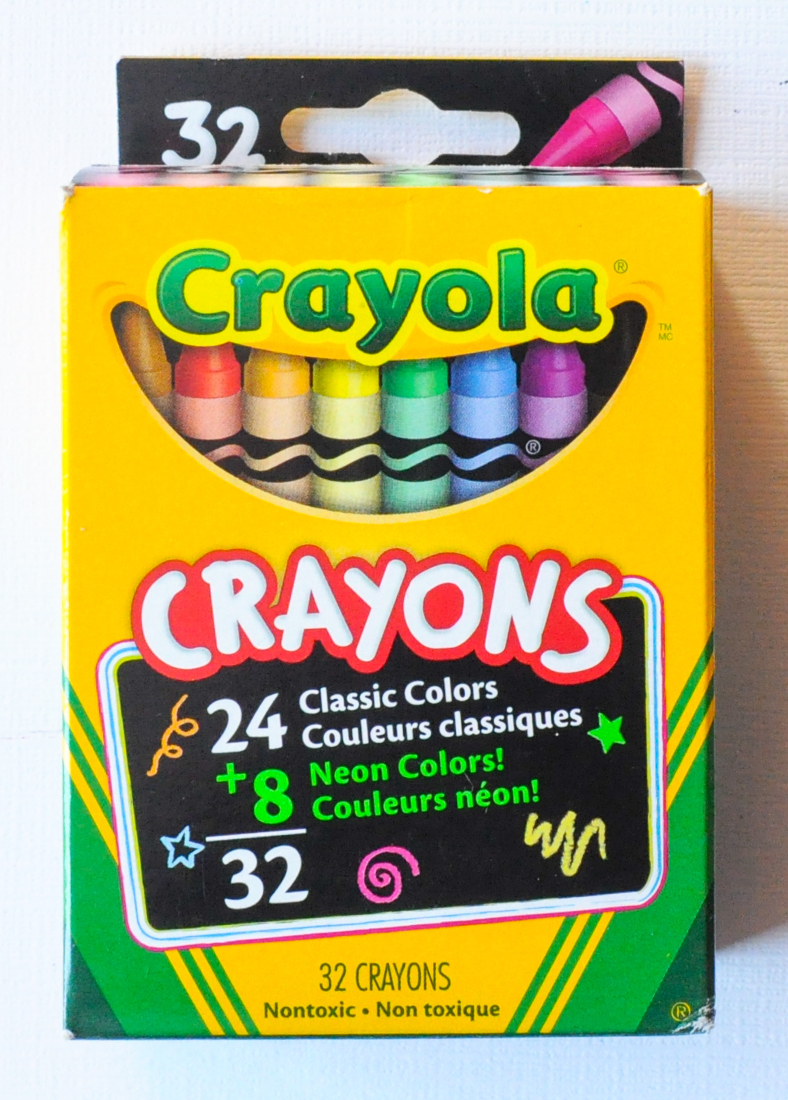 24 Count Crayola Classic Colors plus 8 Neon Colors: What's Inside the ...