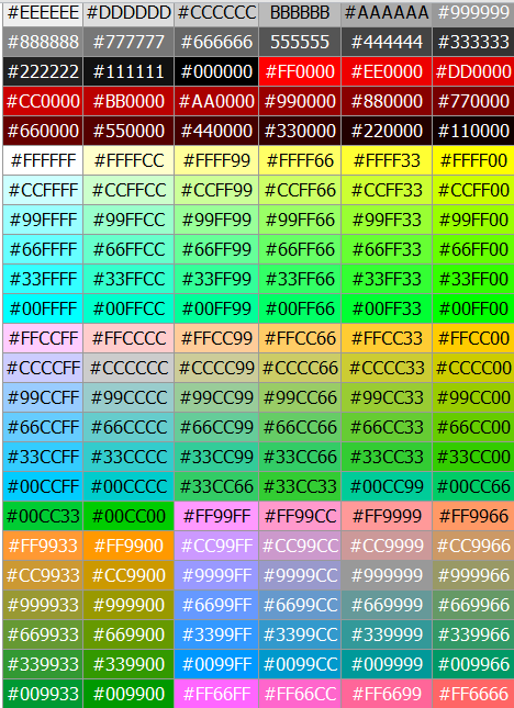 Diễm Xưa: Bảng mã màu đẹp