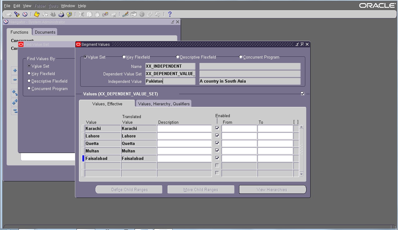 My Oracle World: Validation Type 'Dependent' in value sets in Oracle