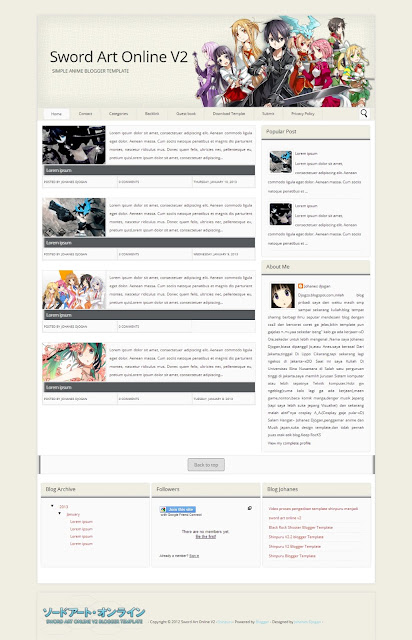 Template Blogger SAO v2