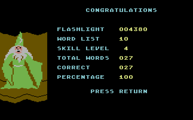 VGJUNK: CAVE OF THE WORD WIZARD (COMMODORE 64)