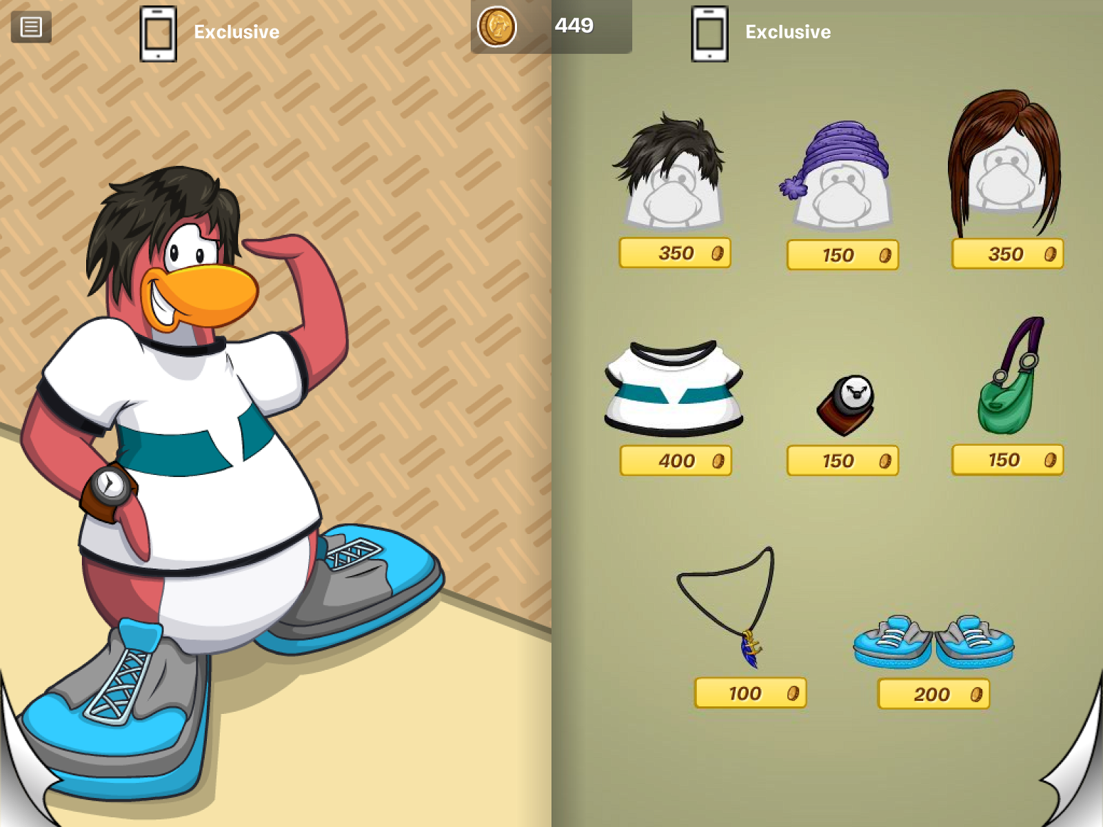 Mundo do Club Penguin : Itens Exclusivos do Aplicativo My Penguin!