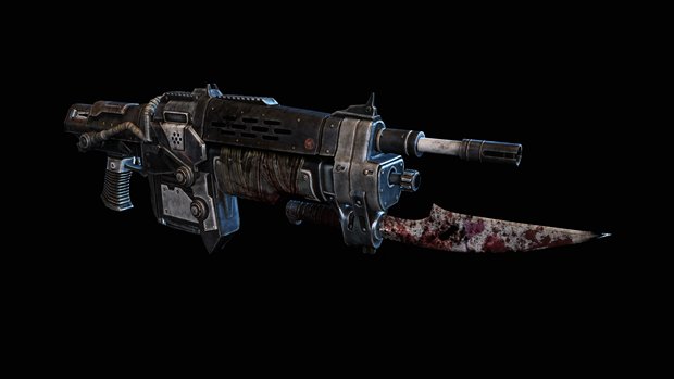 Gears of war 3: La retro lancer es la arma que usaban en las guerras ...
