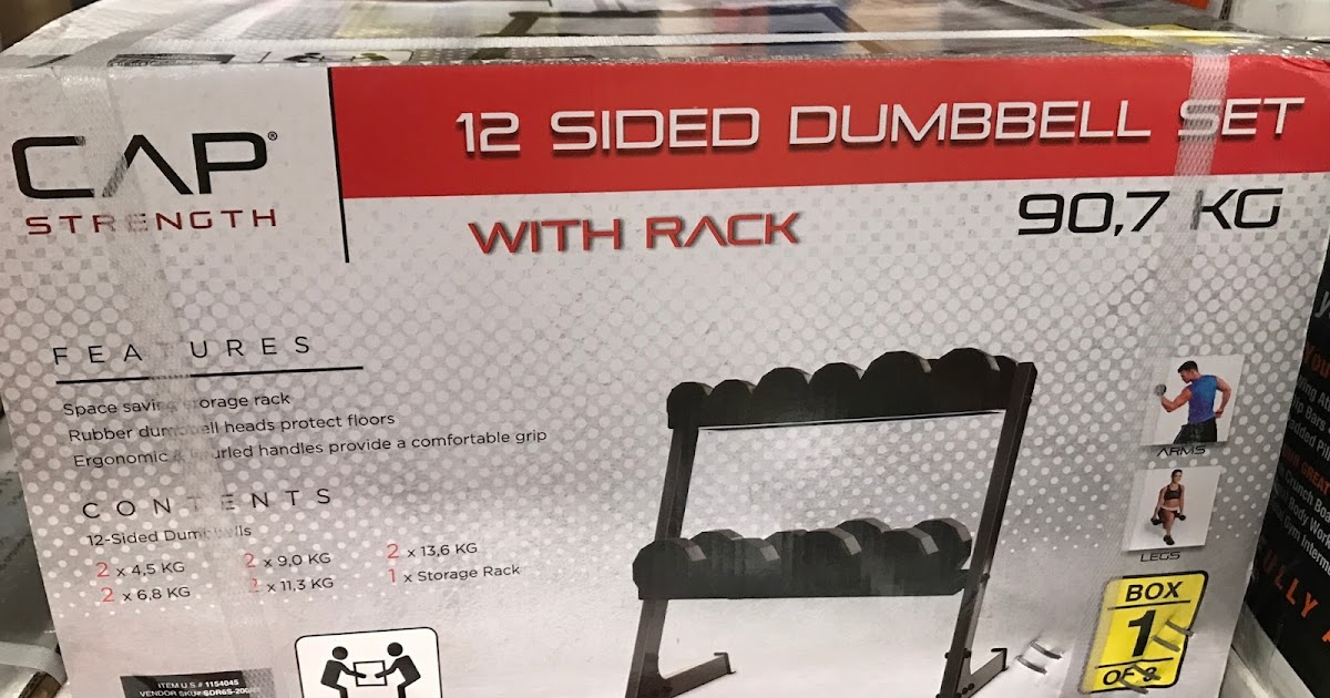 CAP Strength 12 Sided Dumbbell Set with Rack | Costco Weekender