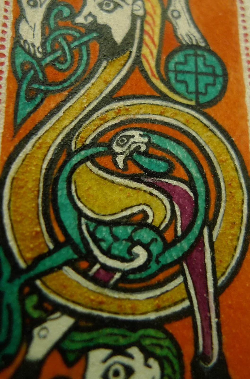 Fragmentos de manuscritos iluminados: Letras capitulares. Libro de Kells