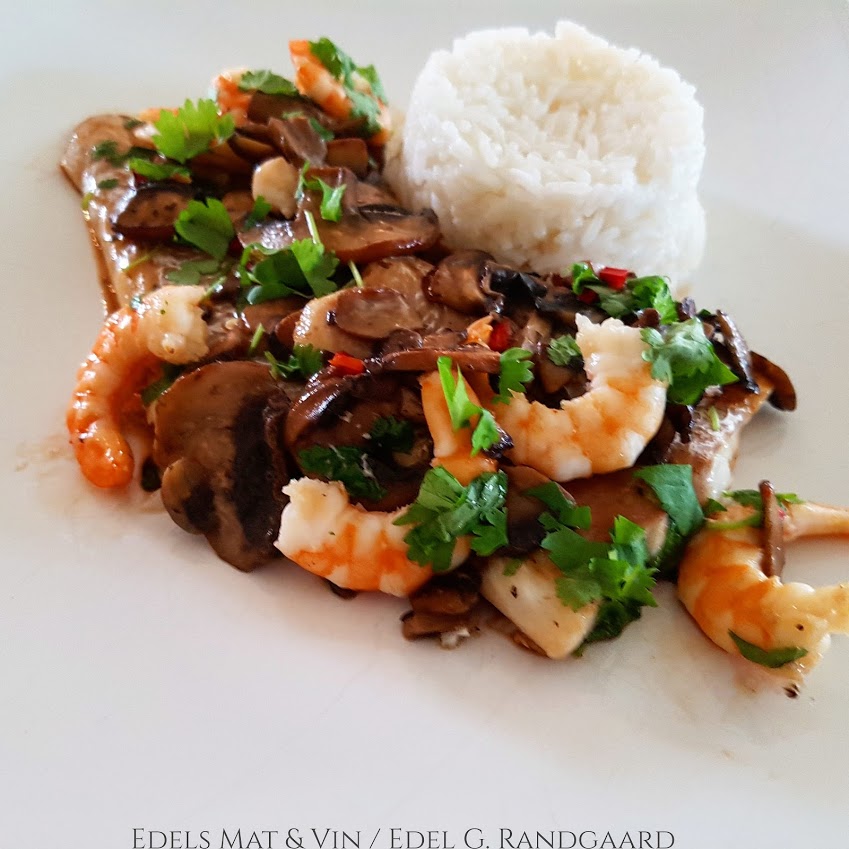 Edels Mat : Asiatisk torsk med sopp og reker 🍄🐟