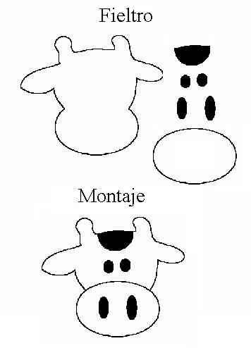 Moldes de vacas para manualidades - Imagui